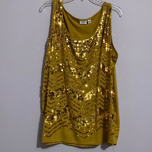 Cato | Tops | Festive Gold Top | Poshmark